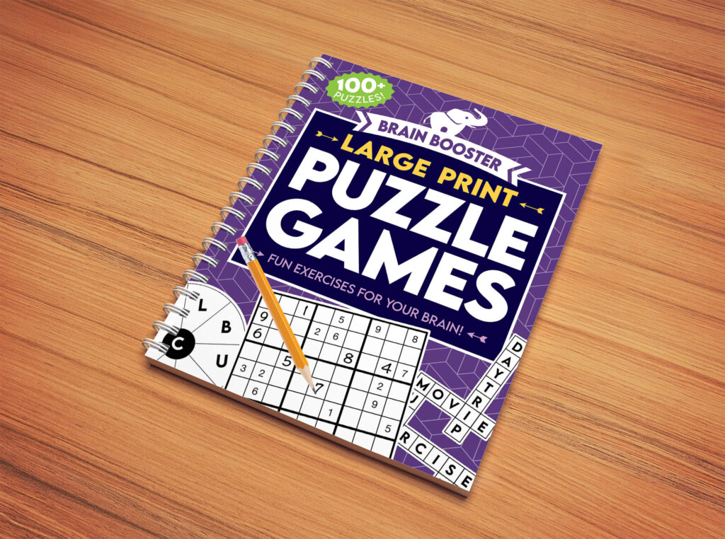 Brain Booster: Large Print Puzzle Games | Kidsbooks Publishing