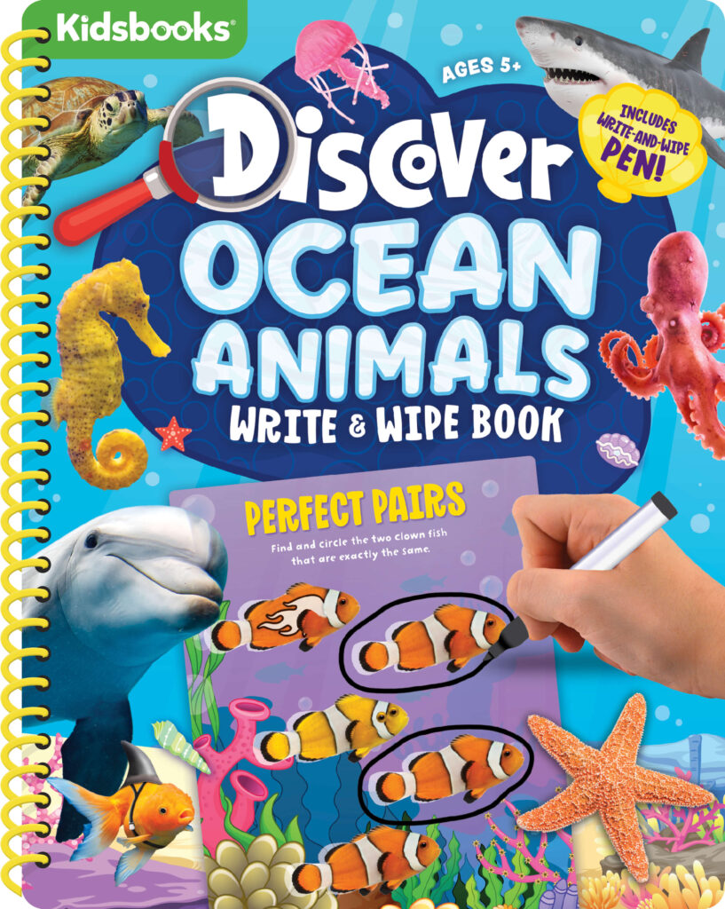 Ocean Animals: Discover Write & Wipe Activity Book | Kidsbooks Publishing