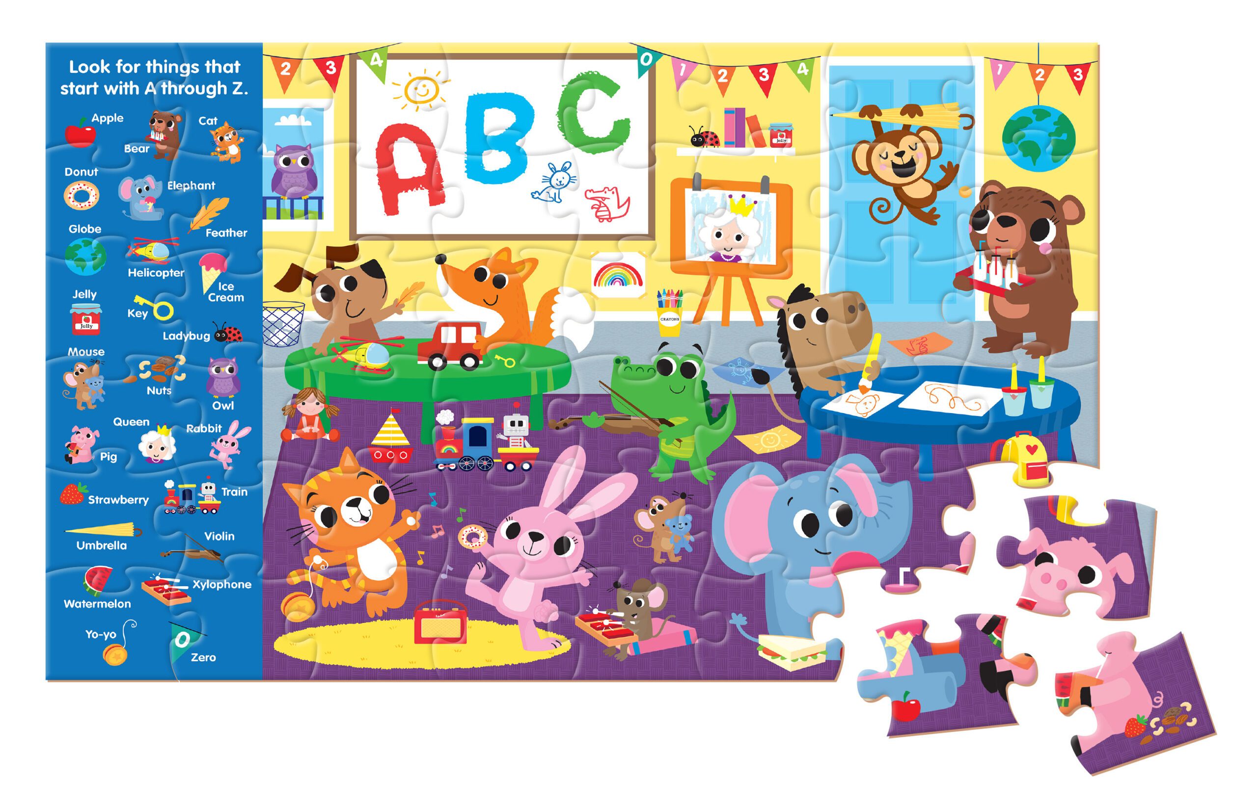 Search & Find Giant Alphabet Puzzle and Book Set | Kidsbooks Publishing